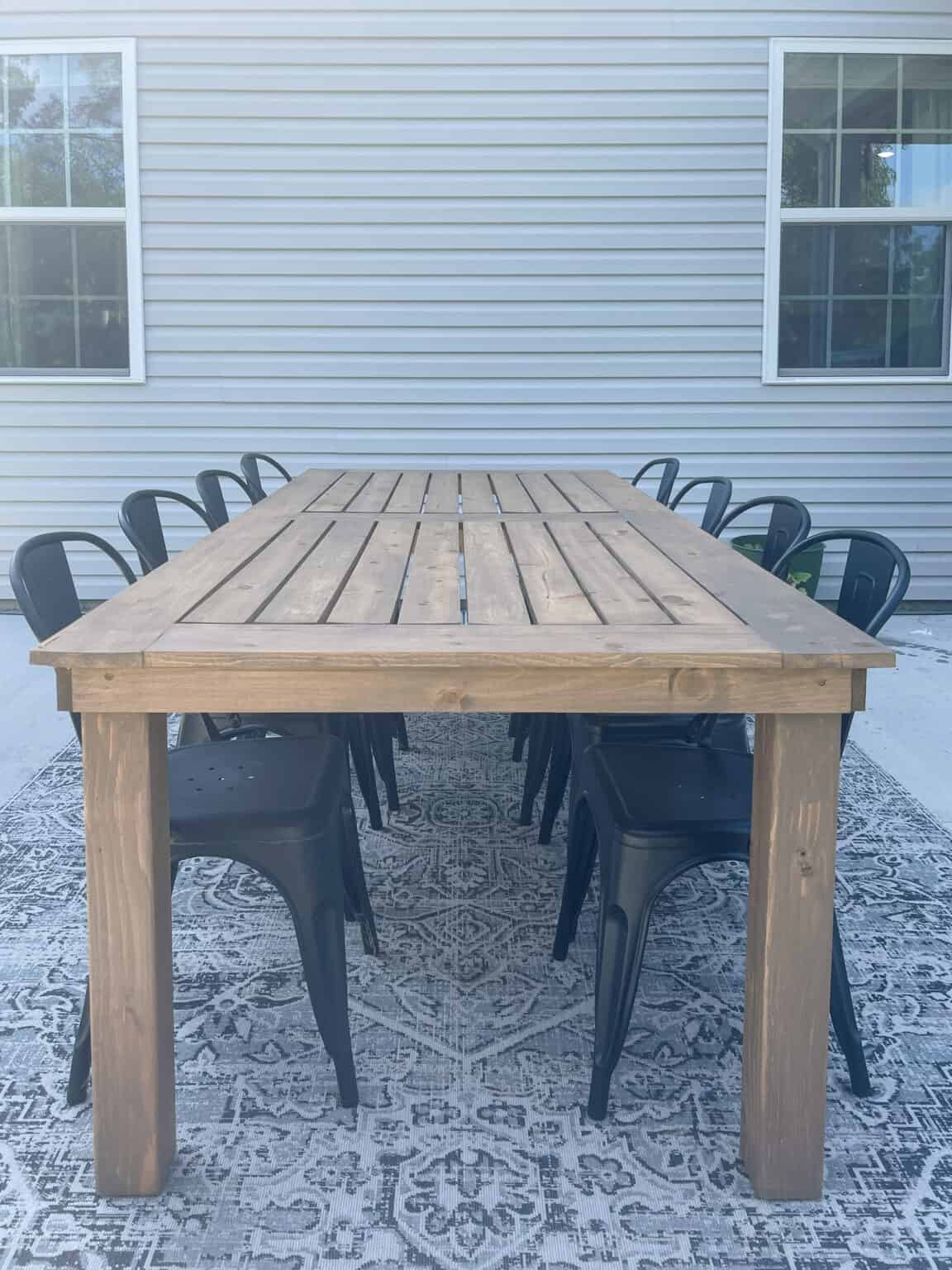 Budget Friendly DIY 8 Foot Outdoor Table - Simply DIY Home