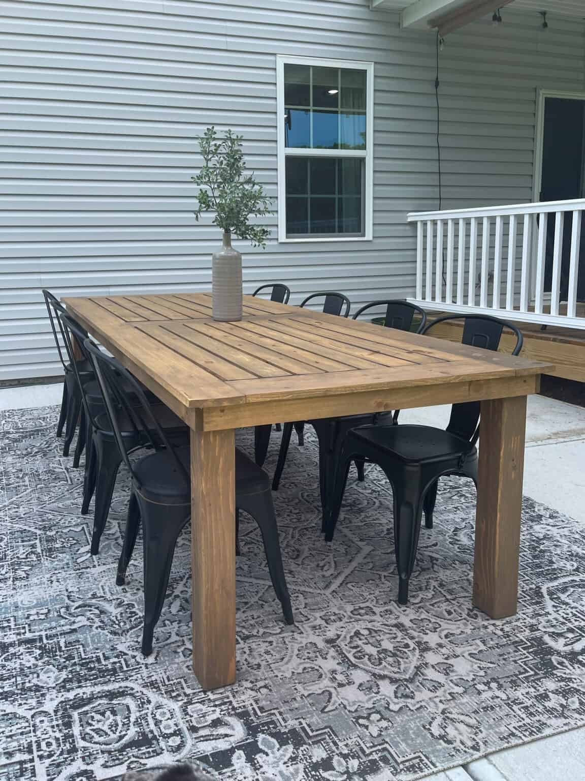 Budget Friendly DIY 8 Foot Outdoor Table - Simply DIY Home