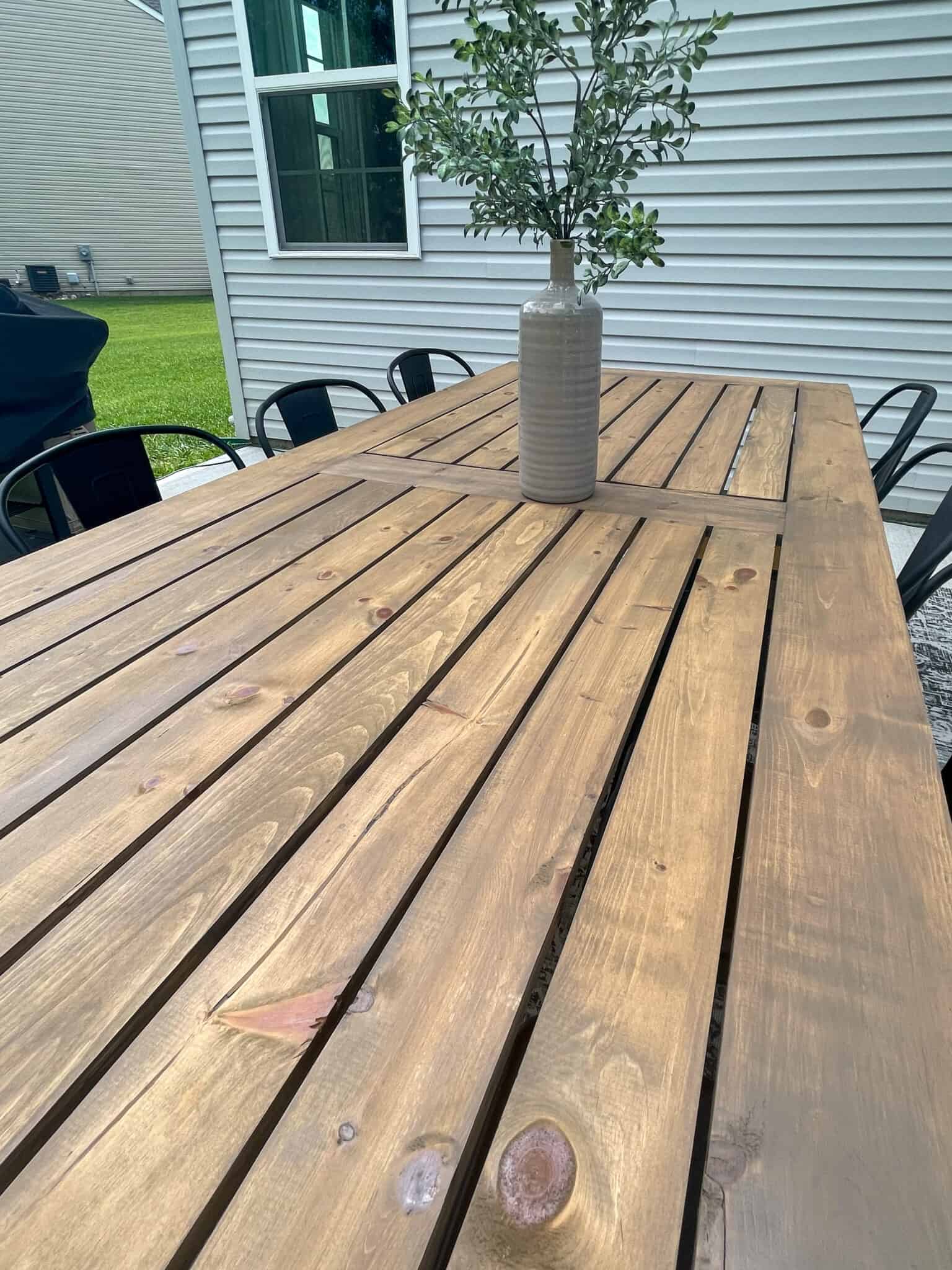 Budget Friendly DIY 8 Foot Outdoor Table - Simply DIY Home