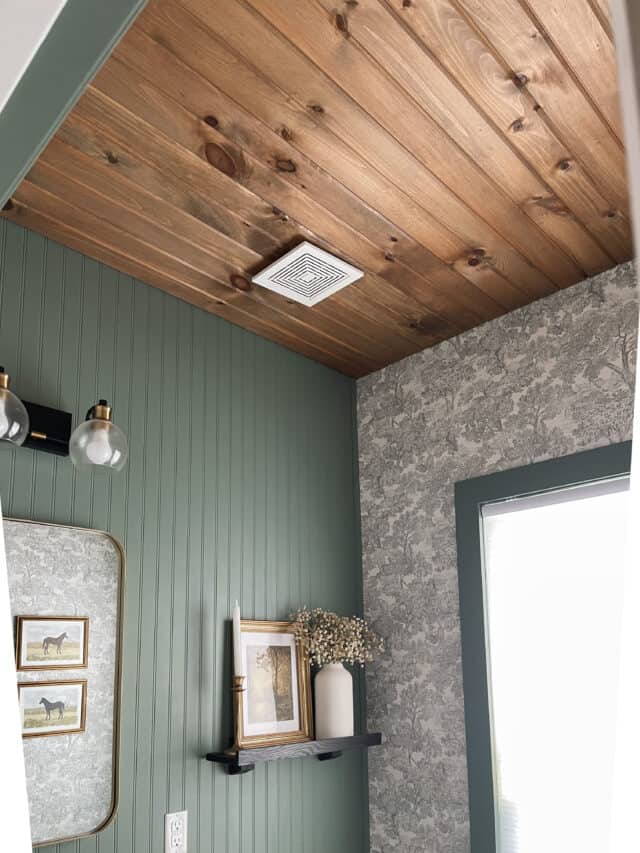 How To Install A Easy DIY Wood Plank Ceiling - Simply DIY Home